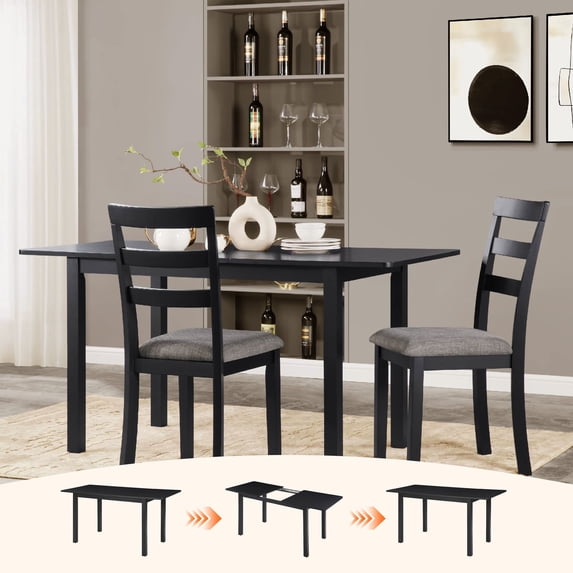 59'' Extendable Dining Table, Modern House Dining Room Table for 4-8 ...