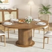 Round Dining Table for 4, Farmhouse Kitchen Table, Modern Circle Dining ...