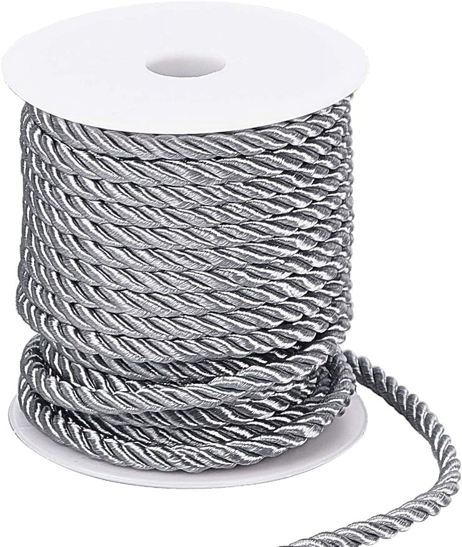 59 Feet 5mm Twisted Silk Ropes 3-Ply Decorative Rope Polyester Twine ...