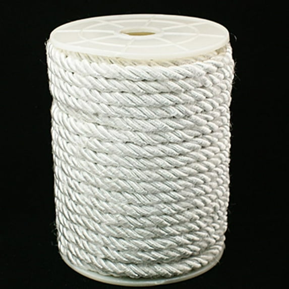 59 Feet 5mm White Twine Silk Rope Cord Decorative 3 Ply Nylon Craft ...