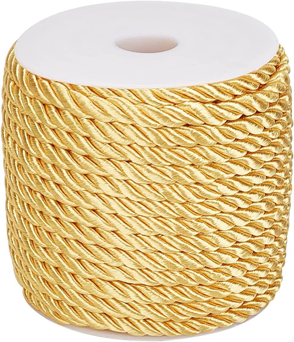 59 Feet 5mm Yellow Twine Cord Rope 3 Braided Cord Thread Decorative ...
