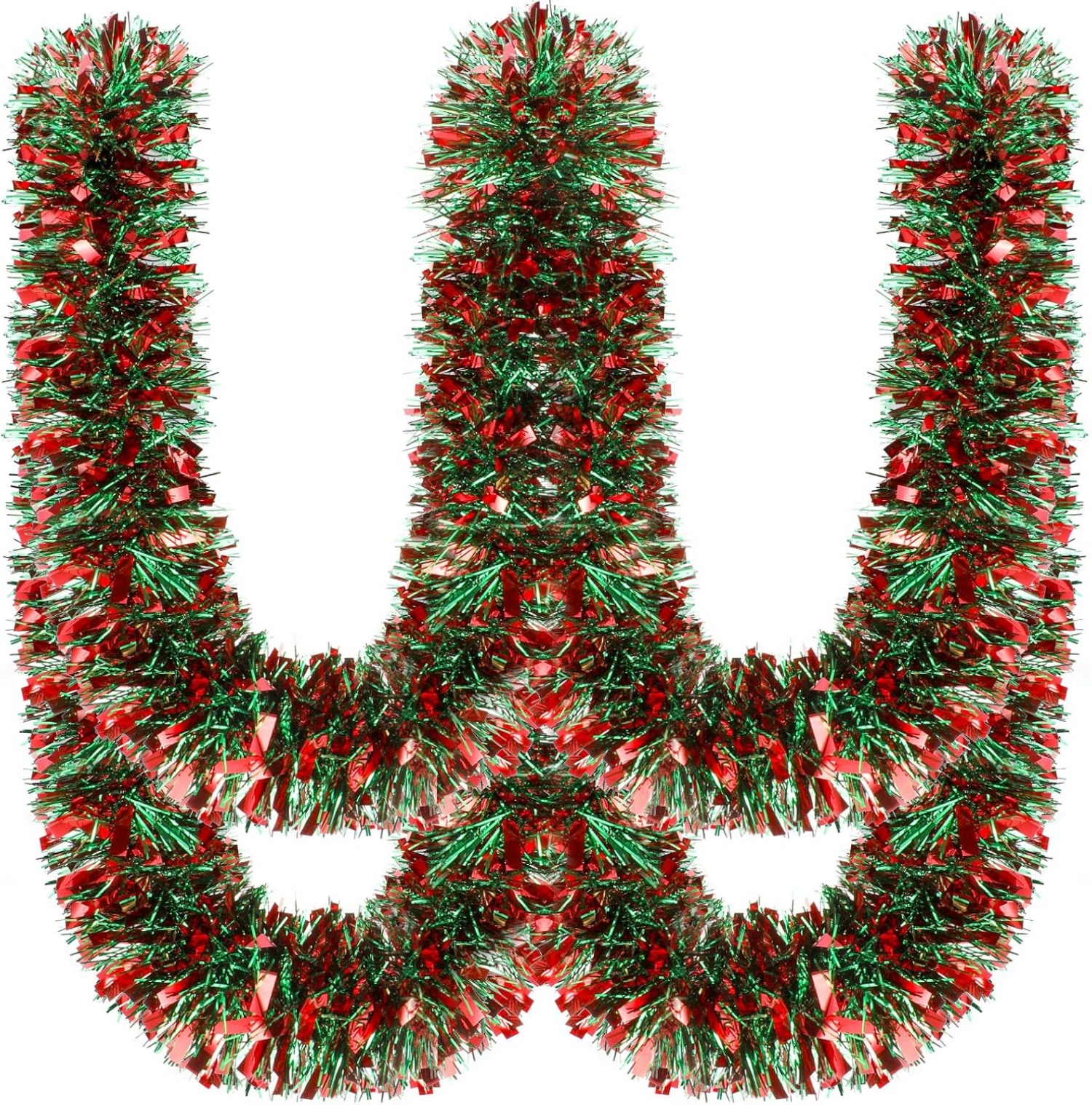 59 Feet Christmas Tinsel Garlands Metallic Twist Garland Hanging ...