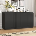 59'' Fluted Sideboard Buffet with Charging Station, Modern TV Stand ...