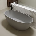 59'' Freestanding Bathtub Resin Stone Soaking Bathtub Solid Surface ...