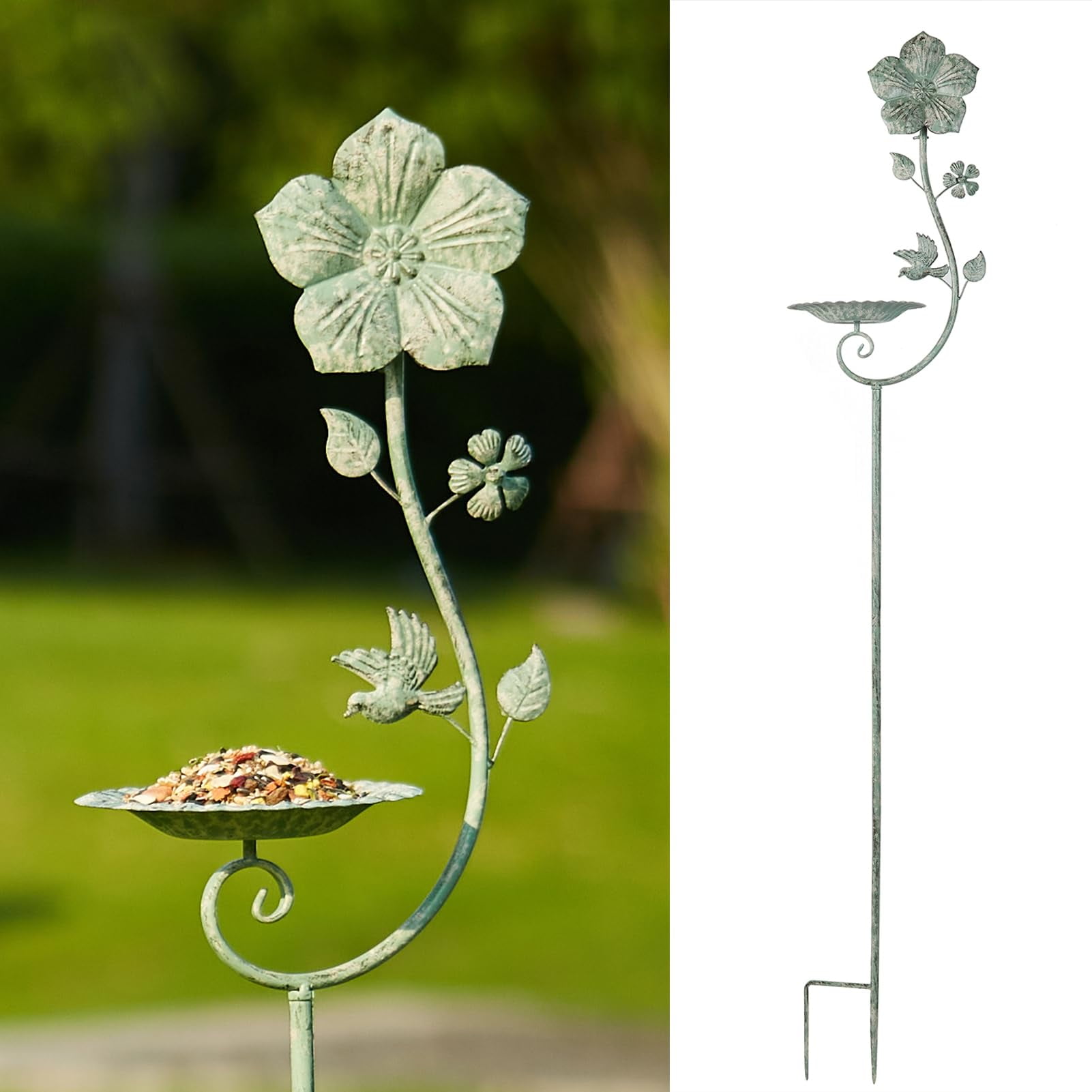 59" H Metal Bird MMF7 Feeder with Stake,Vintage Freestanding Bird ...