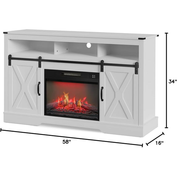 59-Inch Console Table for Living Room, Farmhouse Entryway Table with ...