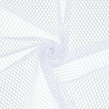 59 Inch Polyester Mesh Fishnet Fabric White Soft Netting Sheer Tulle ...