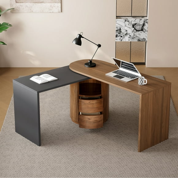 L Shaped Rotating Desk