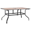 Pellebant Outdoor 94in Dining Table for 8-10 Person, Wood-Like Top ...