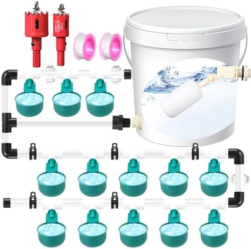 59 Pcs Automatic Chicken Waterer Cups Sets Valve Controlled Chicken ...