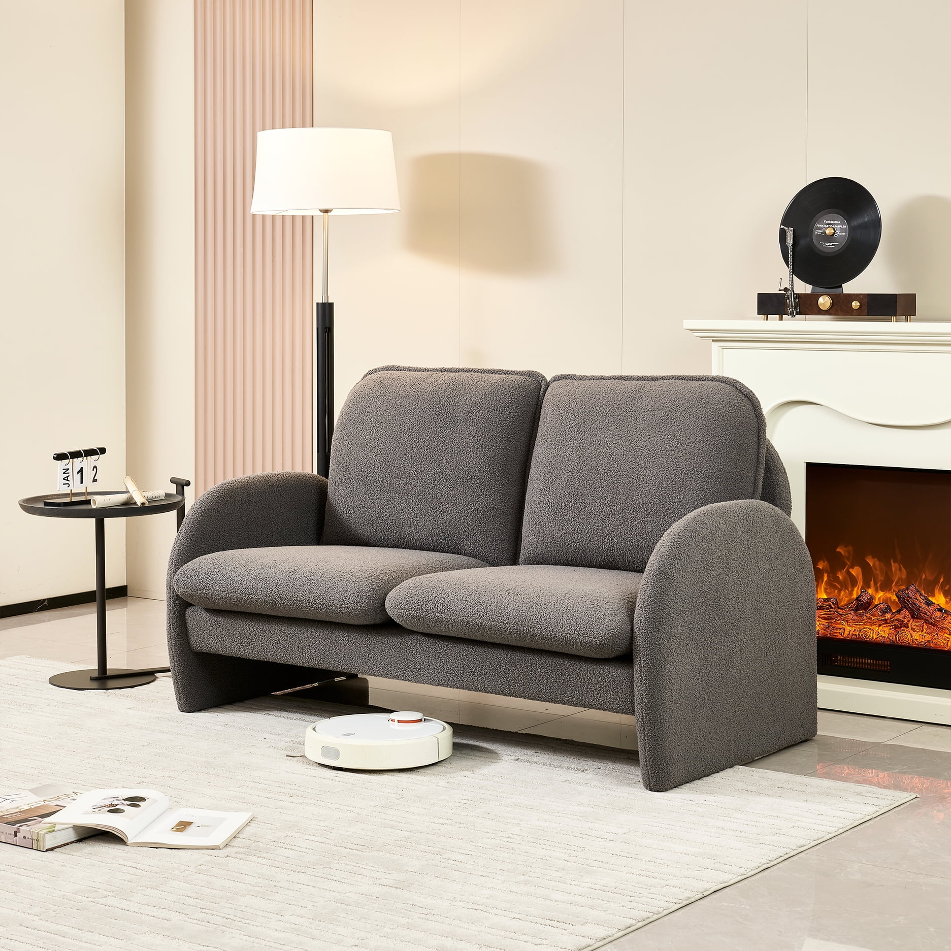 59" Small Couch In Fabric - Ideal For Various Rooms High Foam Fillings ...