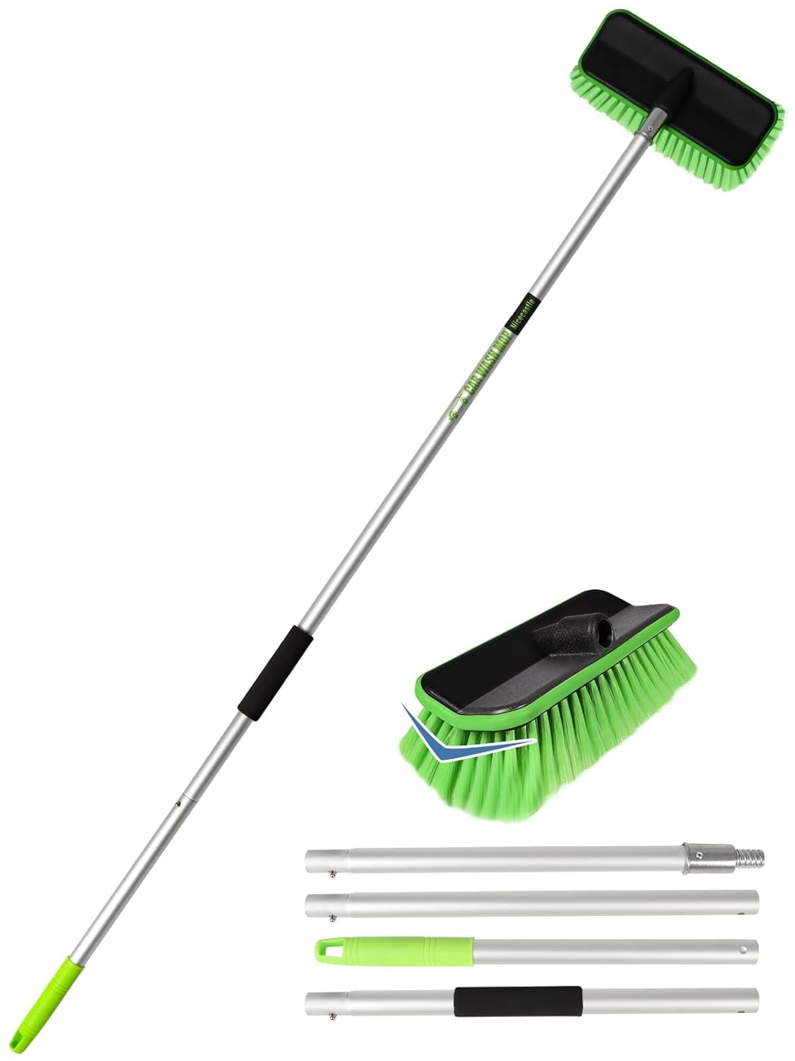 59" V-Shaped Car Wash Brush with Long Handle Snow Sweeping Brushing ...
