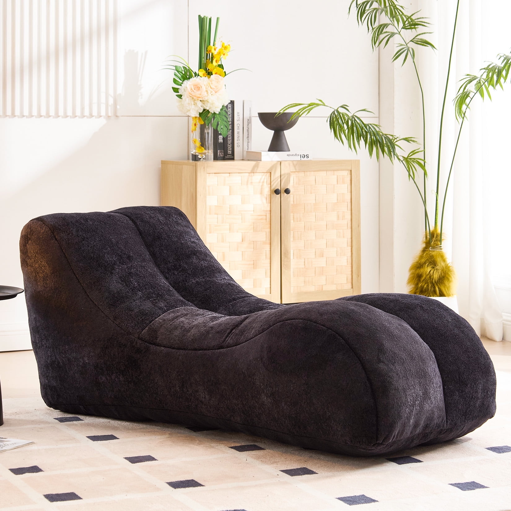 59'' Yoga Chairs for Adults, Ergonomic Chaise Lounge Chair Indoor ...