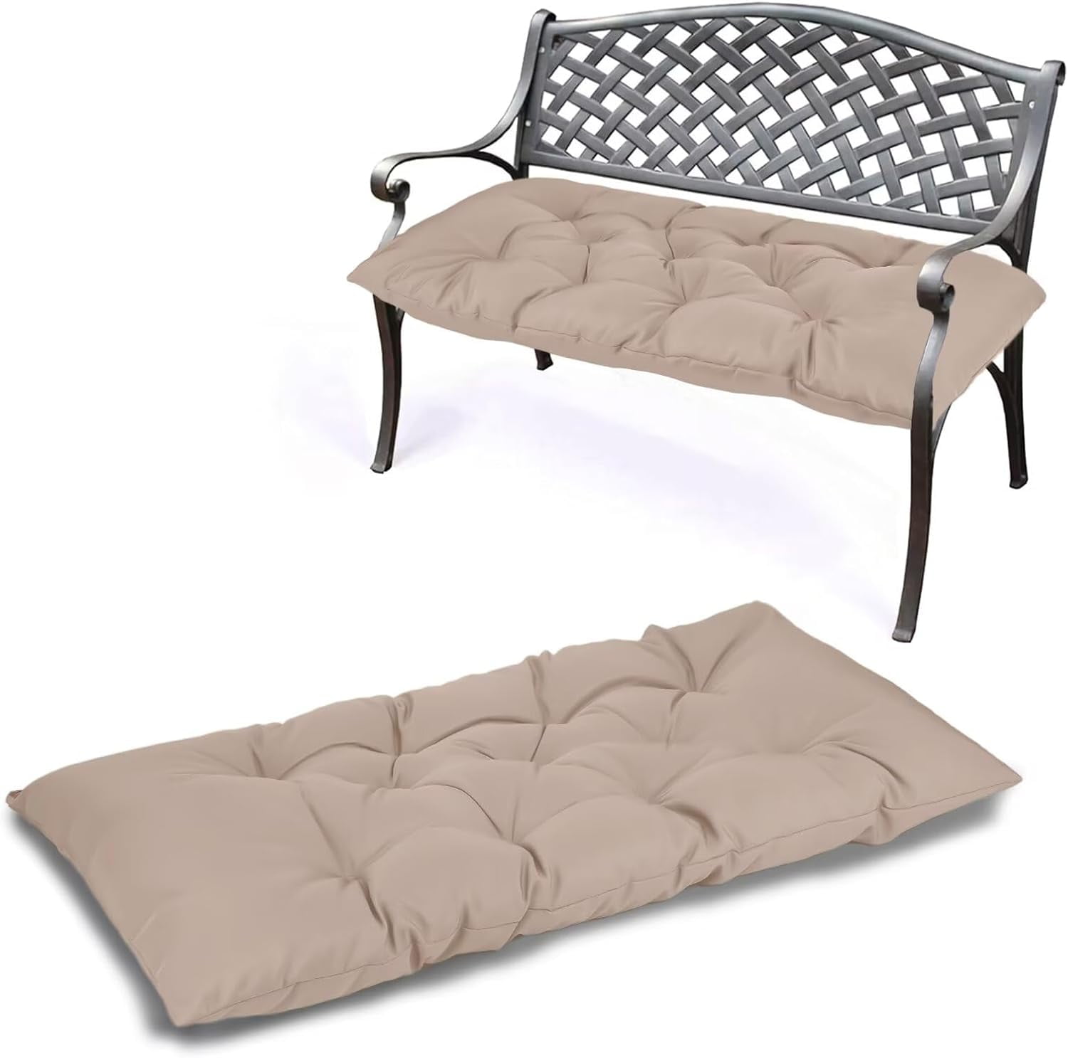 59 inch Indoor/Outdoor Bench Cushion, Swing Cushion,2/3 seat Thick ...