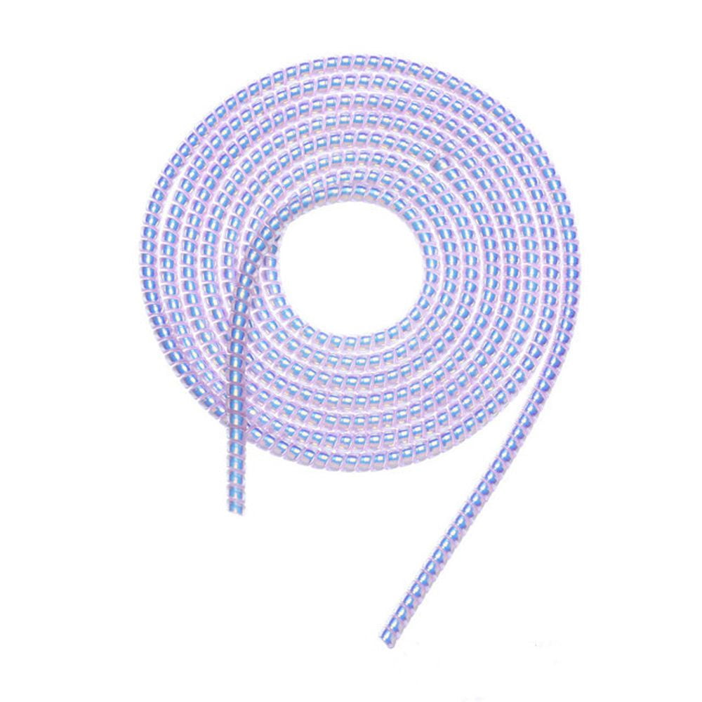 59 inch Laser Color Spiral Cable Protector Sleeve USB Charging Cable ...