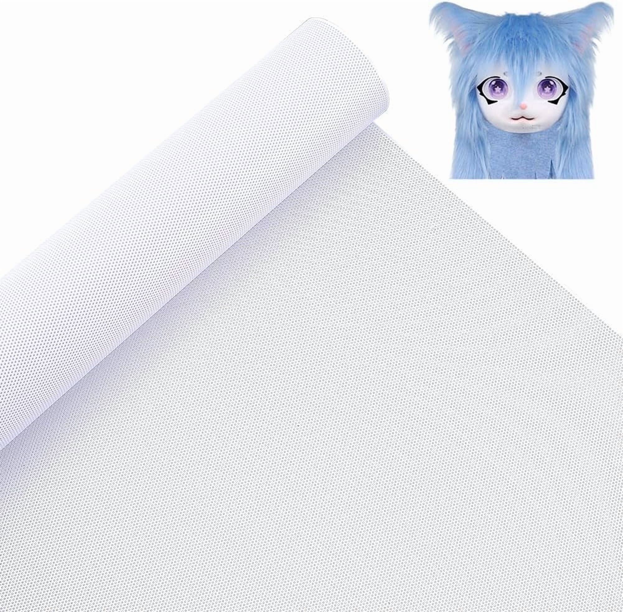 59 x 11.8 Inch White Fursuit Eyes Mesh 0.8mm PVC Plastic Mesh Net ...