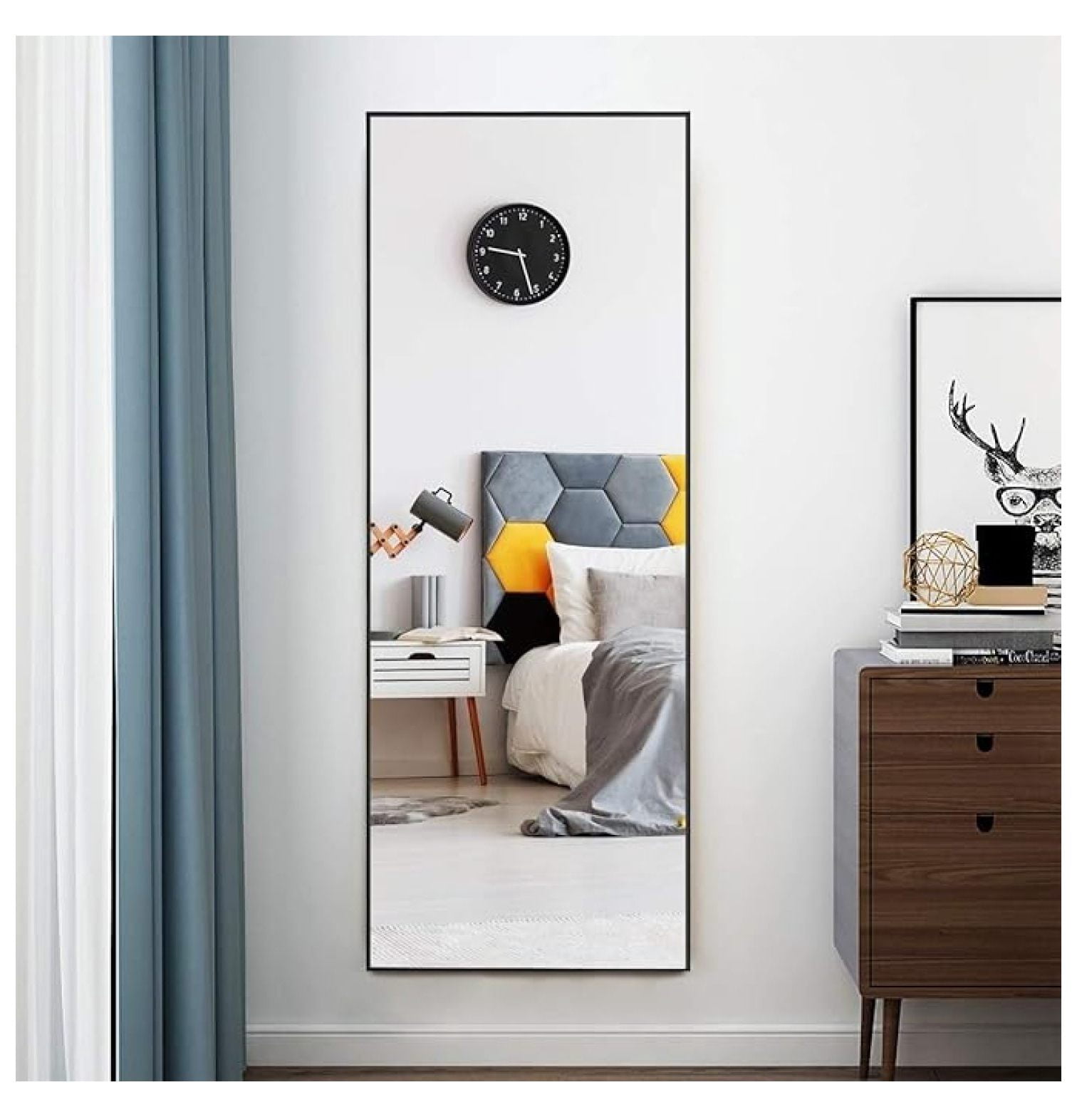 59" x 22" Large Rectangle Bedroom Full Length Mirror - Standing or Wall ...