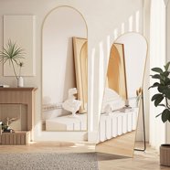 "BEAUTYPEAK 71""x 26"" Full Length Standing Floor Mirror, Arched Top ...