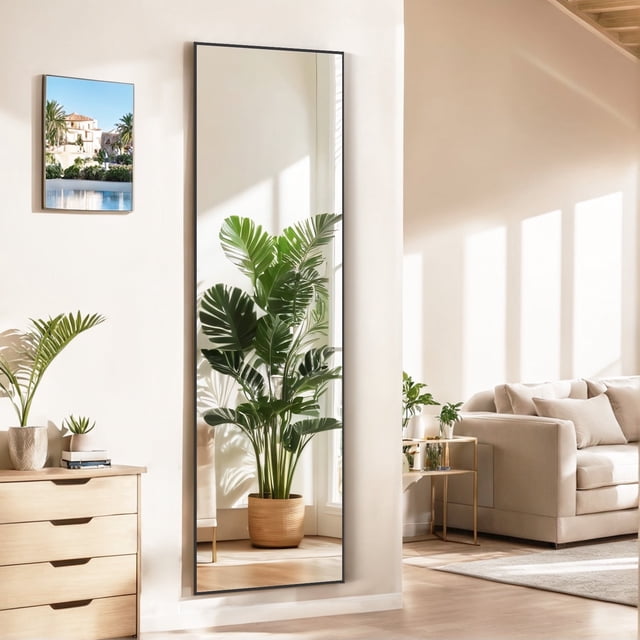 59"x16" Full Length Mirror Standing Rectangle Floor Mirrors Body ...