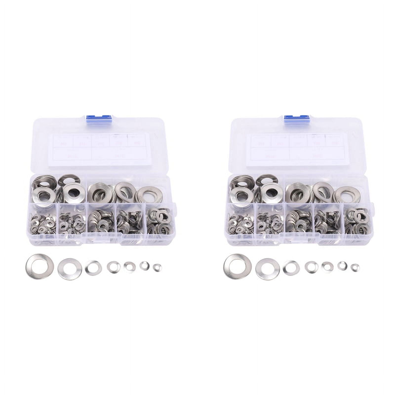 590 Pcs 304 Stainless Steel Spring 2 Wave Washer Gasket Assortment Kit ...