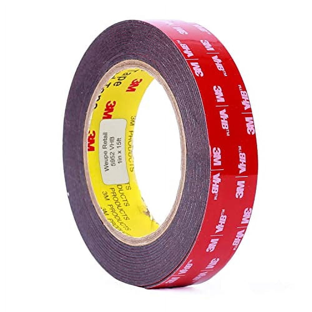 3M 5952 Double sided Tape: 2.5cm . x 15 ft. (Black) - Walmart.com