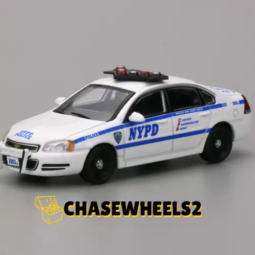 596 1:64 Chevrolet Impala NYPD New York Police Car Model Diecast Metal ...