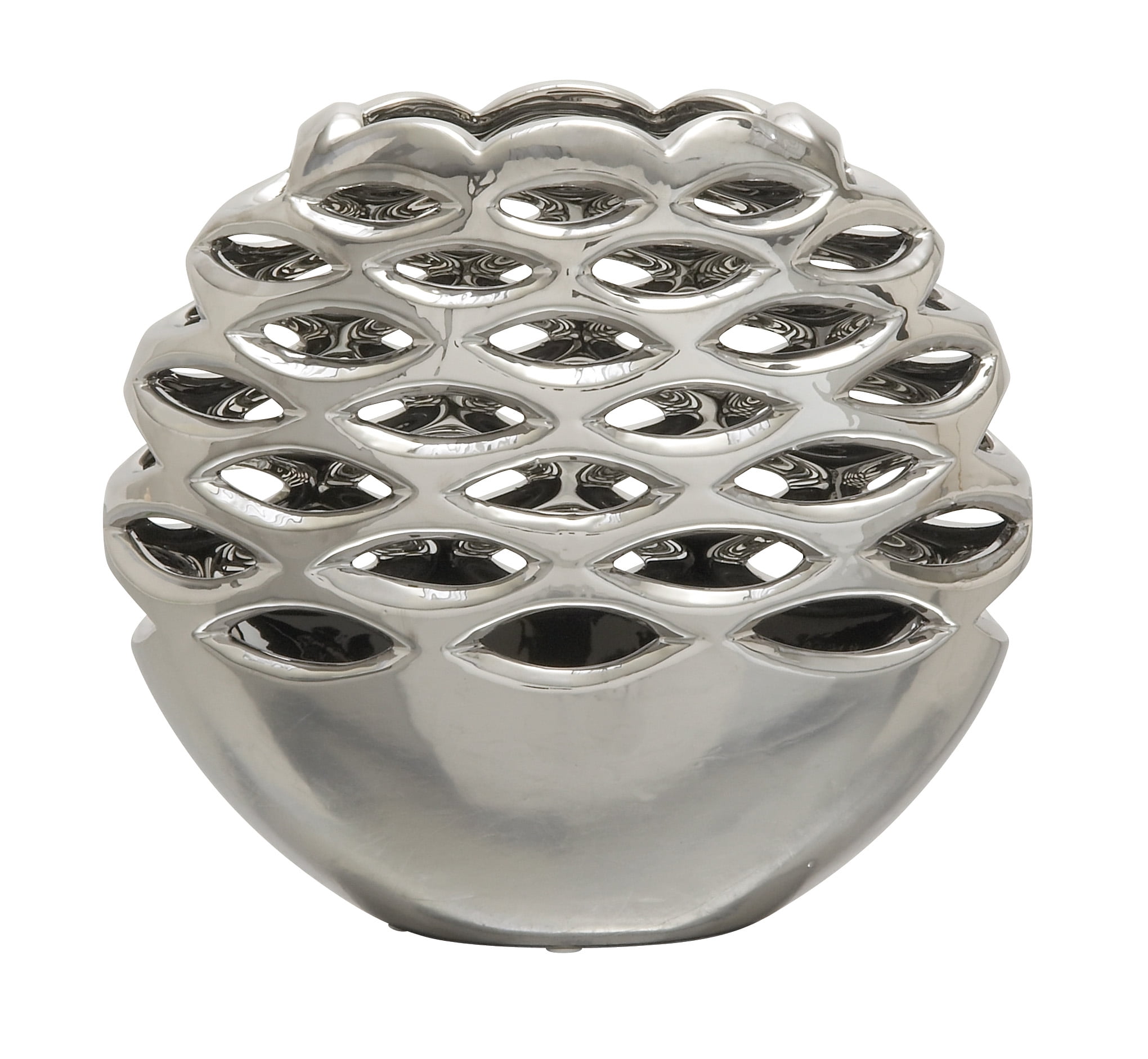 59737 Lovely Ceramic Silver Vase - Walmart.com