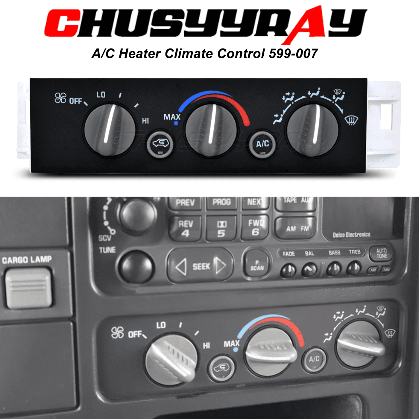 599-007 Climate Control Module Black Plastic Direct Fit for Chevy GMC ...