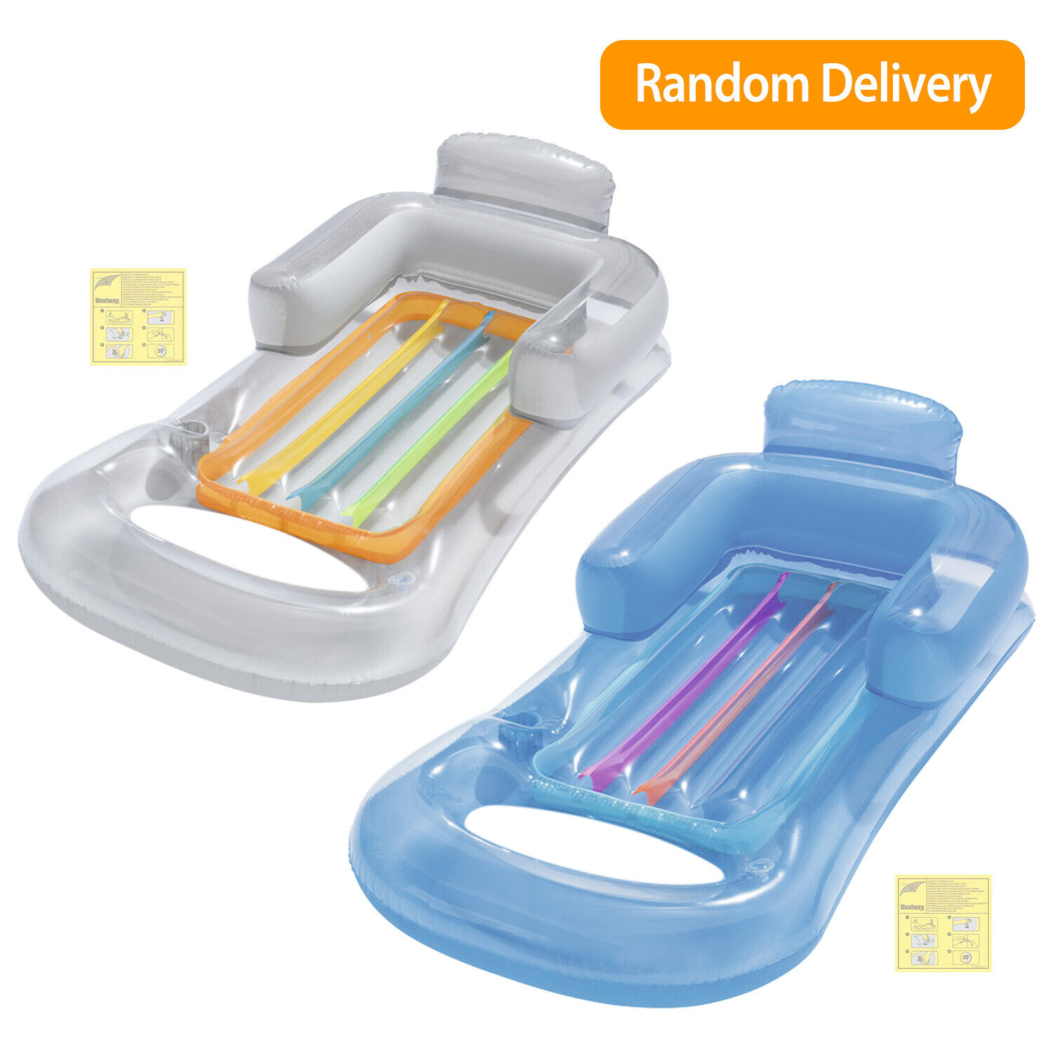 59Inch Adults Swimming Pool Inflatable Tub Lounge Air Mat Water Raft ...