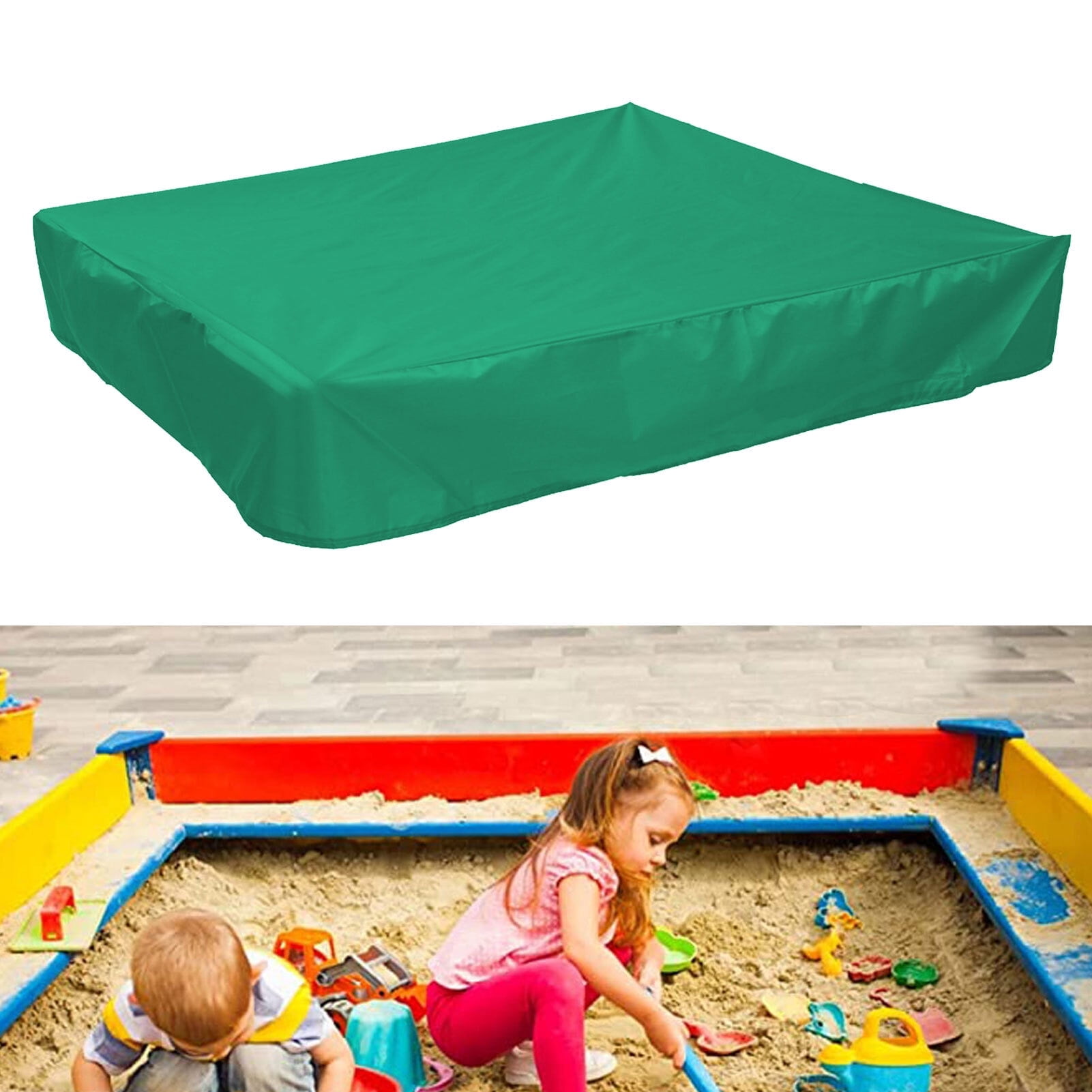 59Inch Green Sandbox Cover, Square Protective Cover for Sand and Toys ...