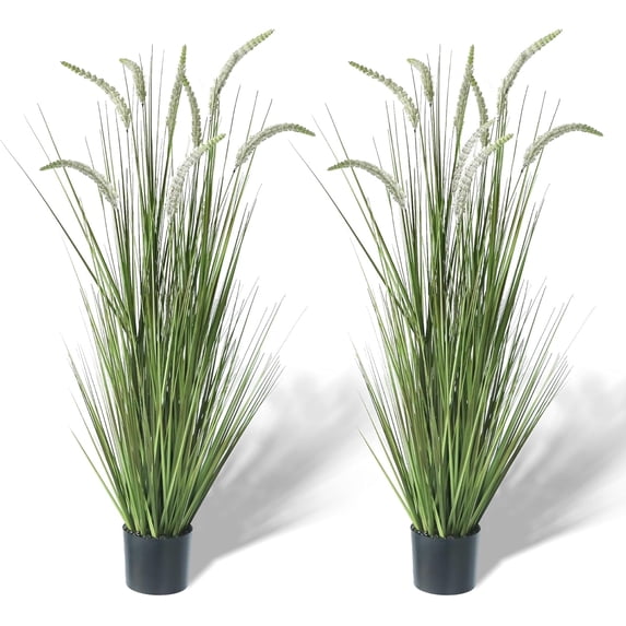 59in 2-Pack Artificial Veronica Spiked Speedwell Grass Plant 5ft Faux ...