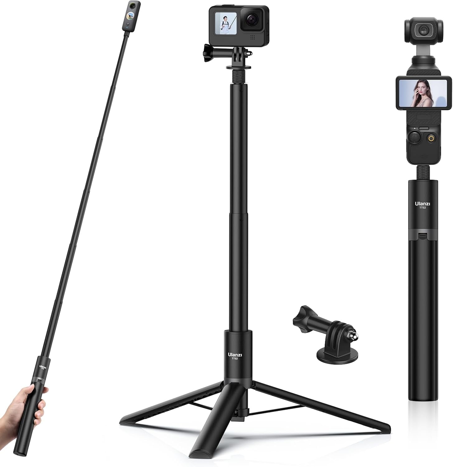 59in Invisible Selfie Stick Tripod for Insta360 X5/X4/X3/ONE X2/GO 3s ...