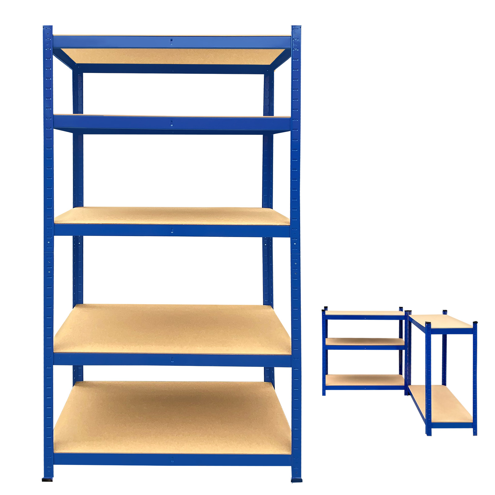 59in Storage Shelves, 5-Tier Garage Metal Frame Shelving Unit Anti-Slip ...
