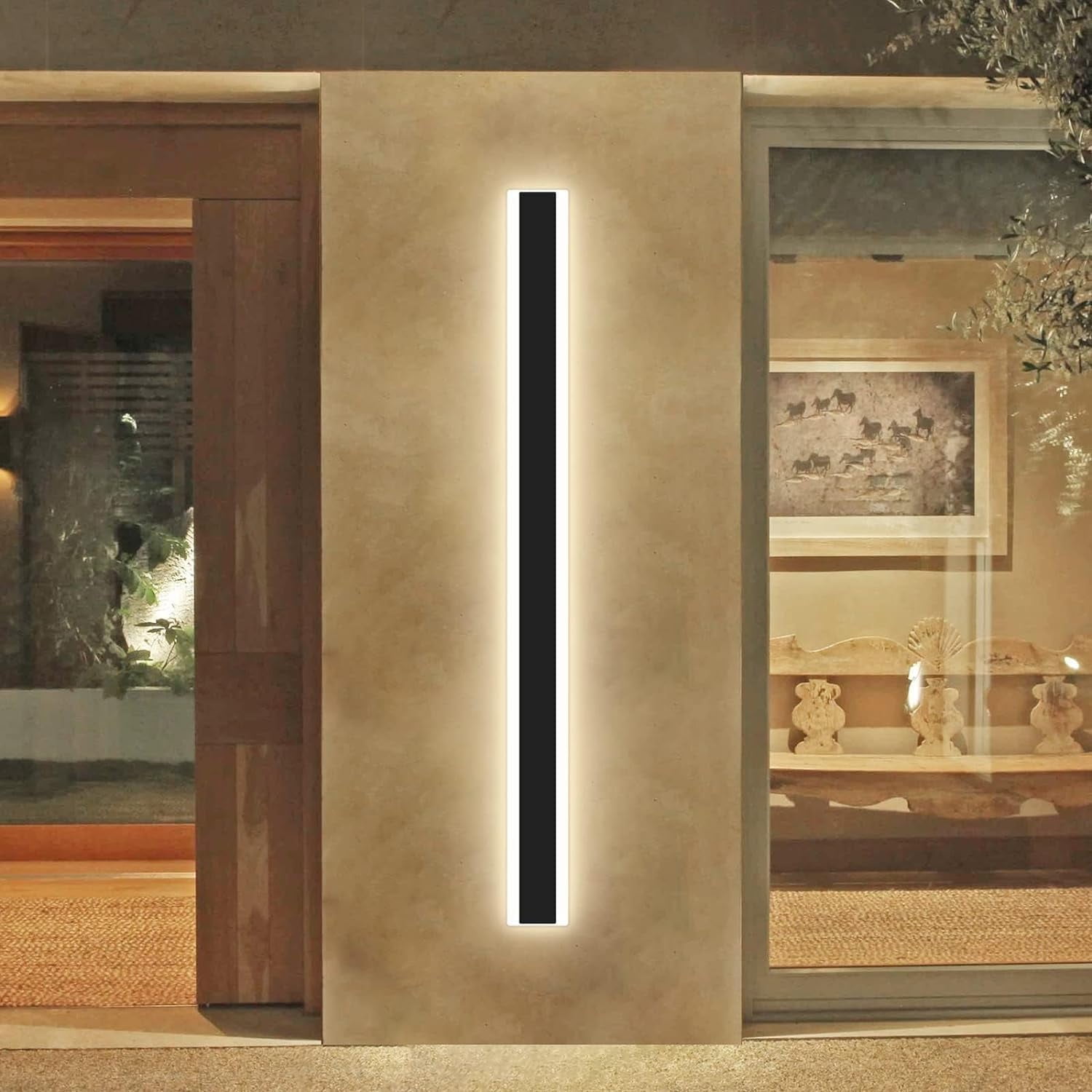 59inch Outdoor Wall Lights, Modern Long LED Wall Sconce, Waterproof ...