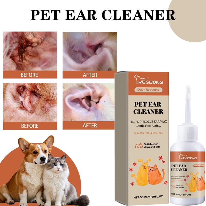 59ml Pet Ear Drops - Soothes Itchy Ears, Pet Ear Care Drops For Dogs ...