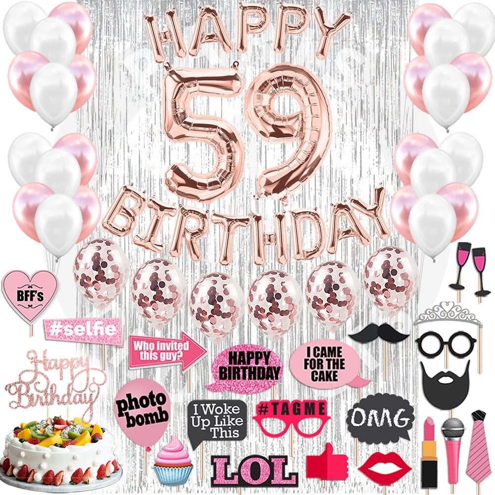 59th Birthday Decorations, 59th Birthday Party Supplies, Fifty Ninth ...