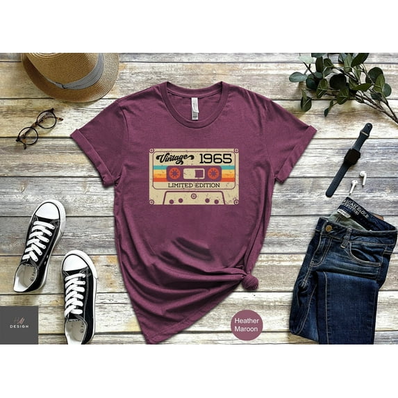 59th Birthday Shirt, 1965 Limited Edition Cassette T-Shirt, 1965 ...
