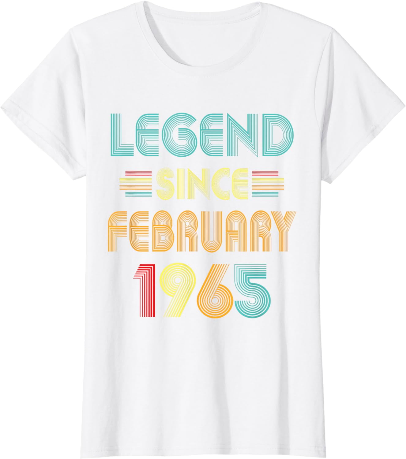 59th Birthday Vintage Legend Since February 1965 59 Year Old T-Shirt ...