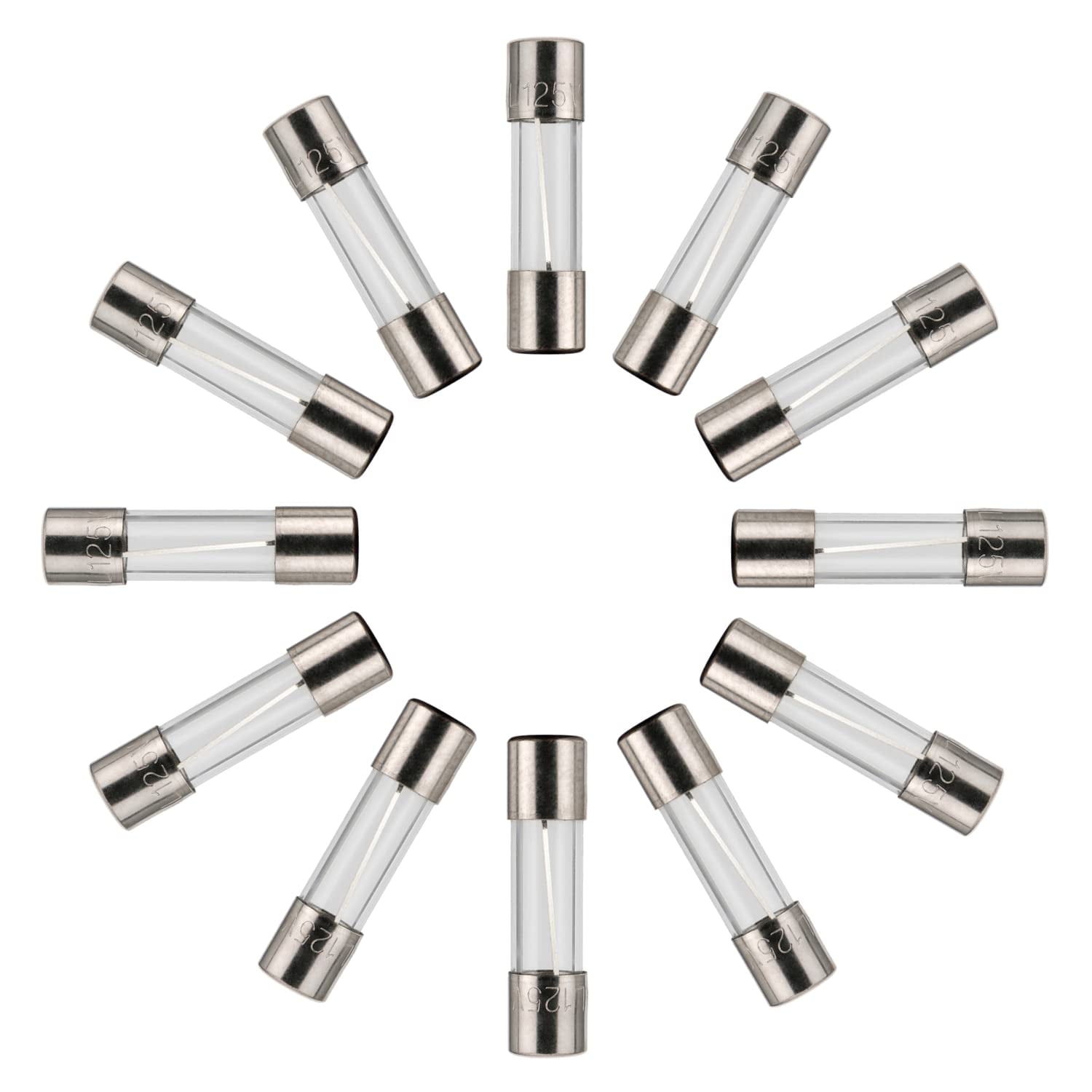5A 125V 0.2x0.78 Inch F5AL125V Fast-Blow Glass Fuses 5 amp / 125v Fuse ...
