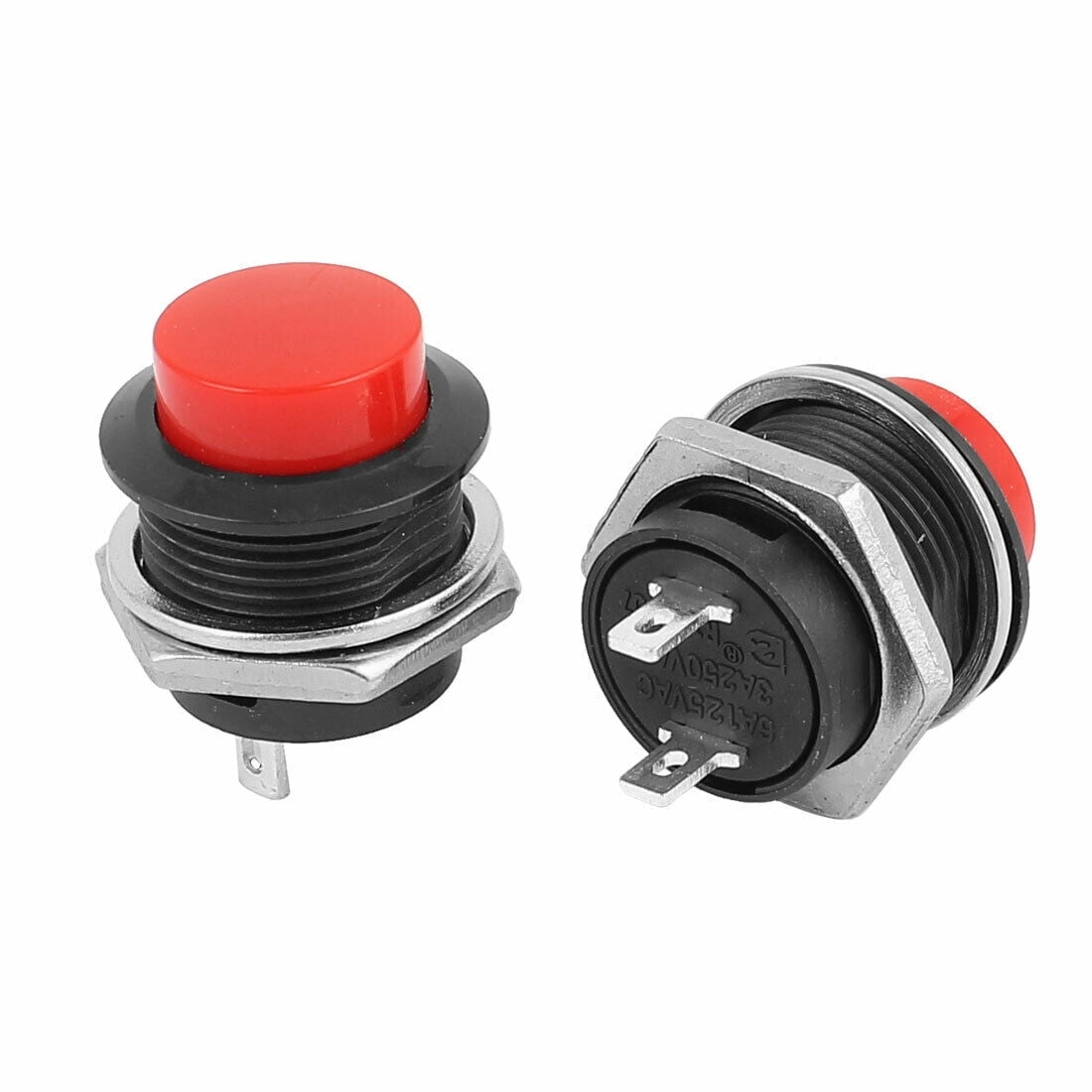 5A 12V Red Pushbutton Electrical Switches, 2 Pieces - Walmart.com