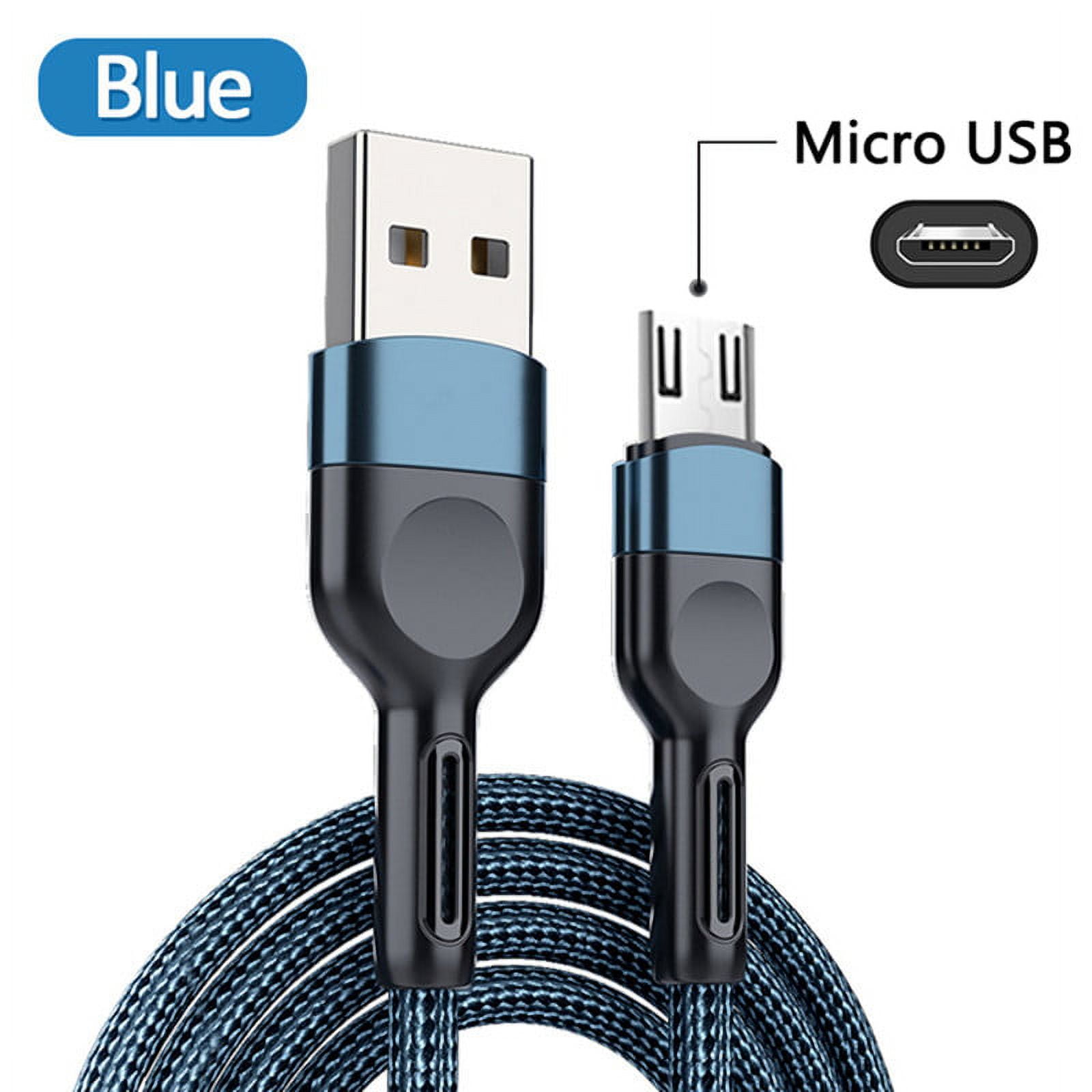 5A Micro Type-C Fast Charging Data Cable Nylon Braided 2M Flexible ...
