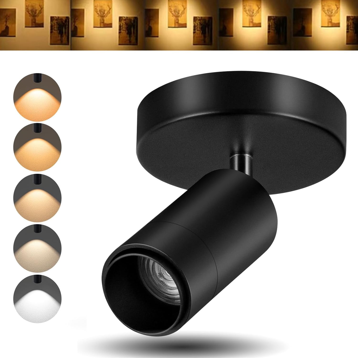 5CCT LED Ceiling Spotlight 12W Dimmable Ceiling Light Directional ...