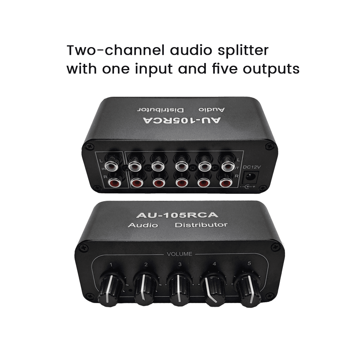 5CH Audio Distributor Stereo Audio Mixer 1 Input 5 Output Splitter for ...