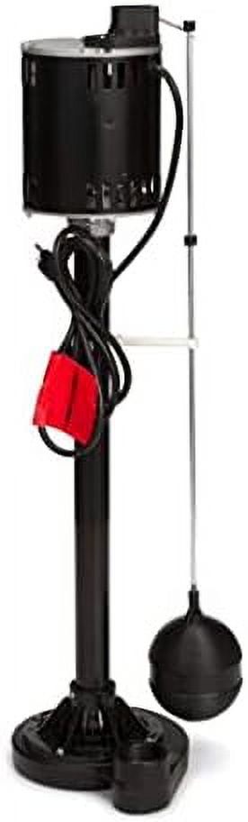 5CHD ½ HP Cast Iron Pedestal Sump Pump with Adjustable On/Off Float Rod ...