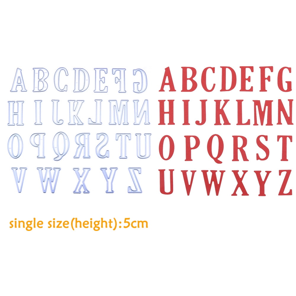 5CM Large Big Alphabet Letters Cutting Dies Stencils Metal for DIY ...