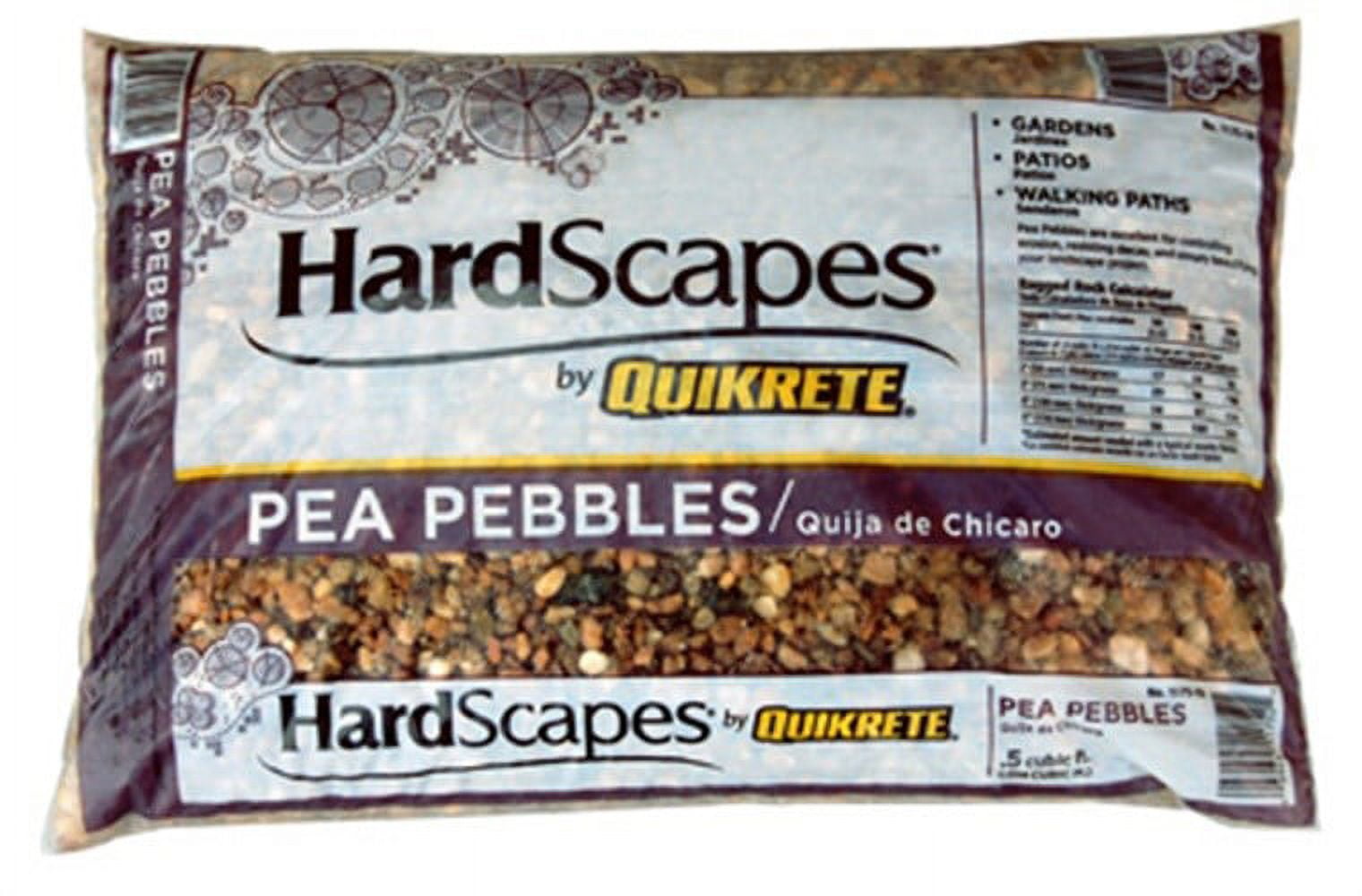 Quikrete HardScapes Assorted Decorative Pebble Pea Pebbles 0.5 cu ft 50 ...