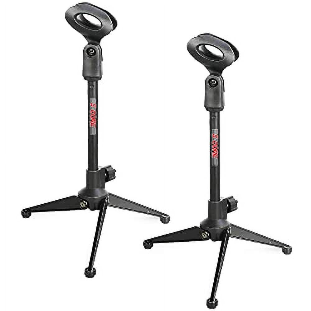 5Core Desk Mic Stand 2Pcs Adjustable Table Tripod Portable Desktop ...