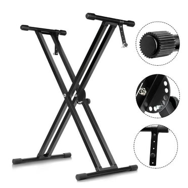 ZJHP Double X Keyboard Stand and Bench Set, Adjustable Height Digital ...