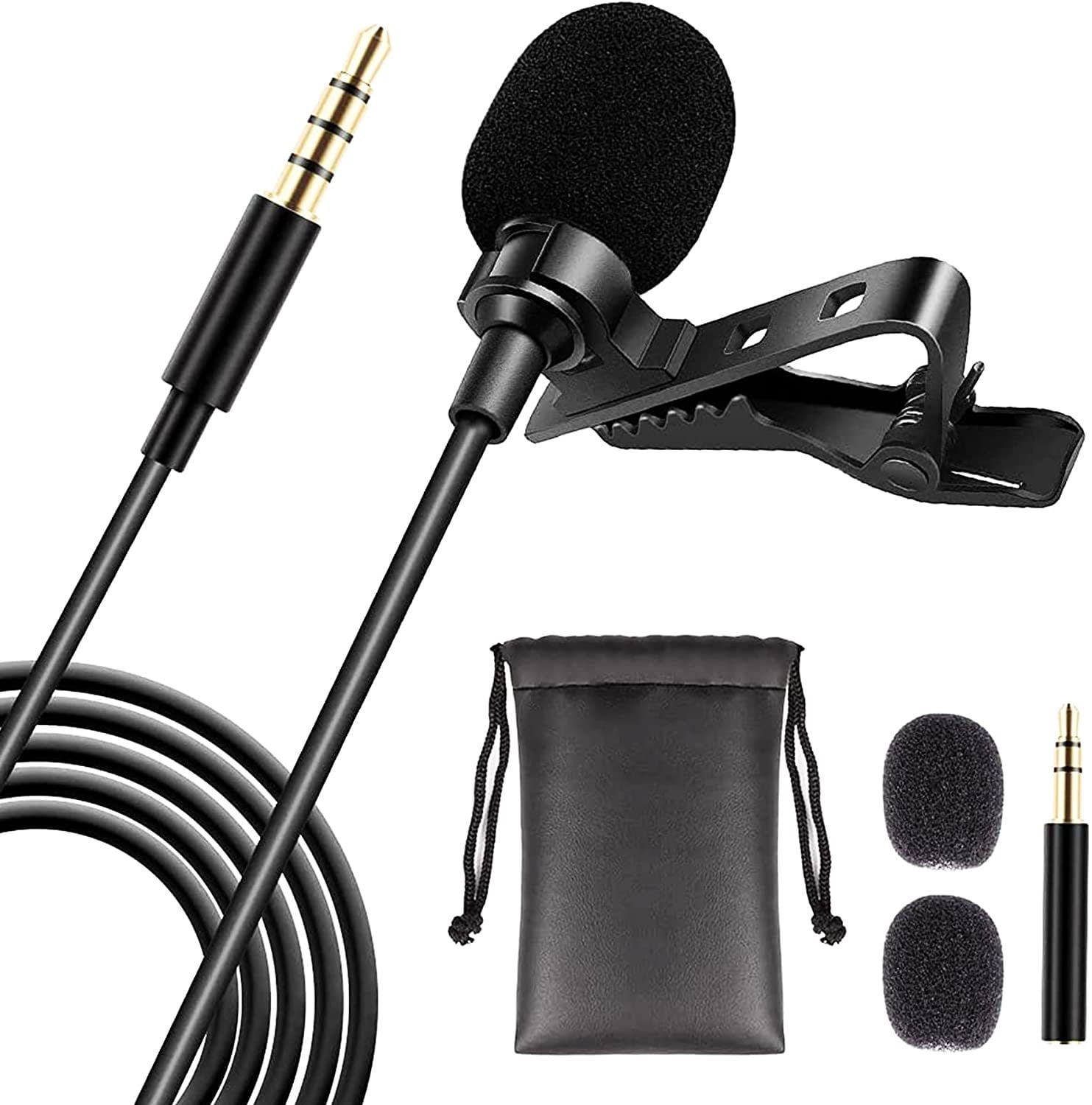 5Core Lavalier Microphone 3.5mm Clip-On Mic for Android DSLR Tiktok ...