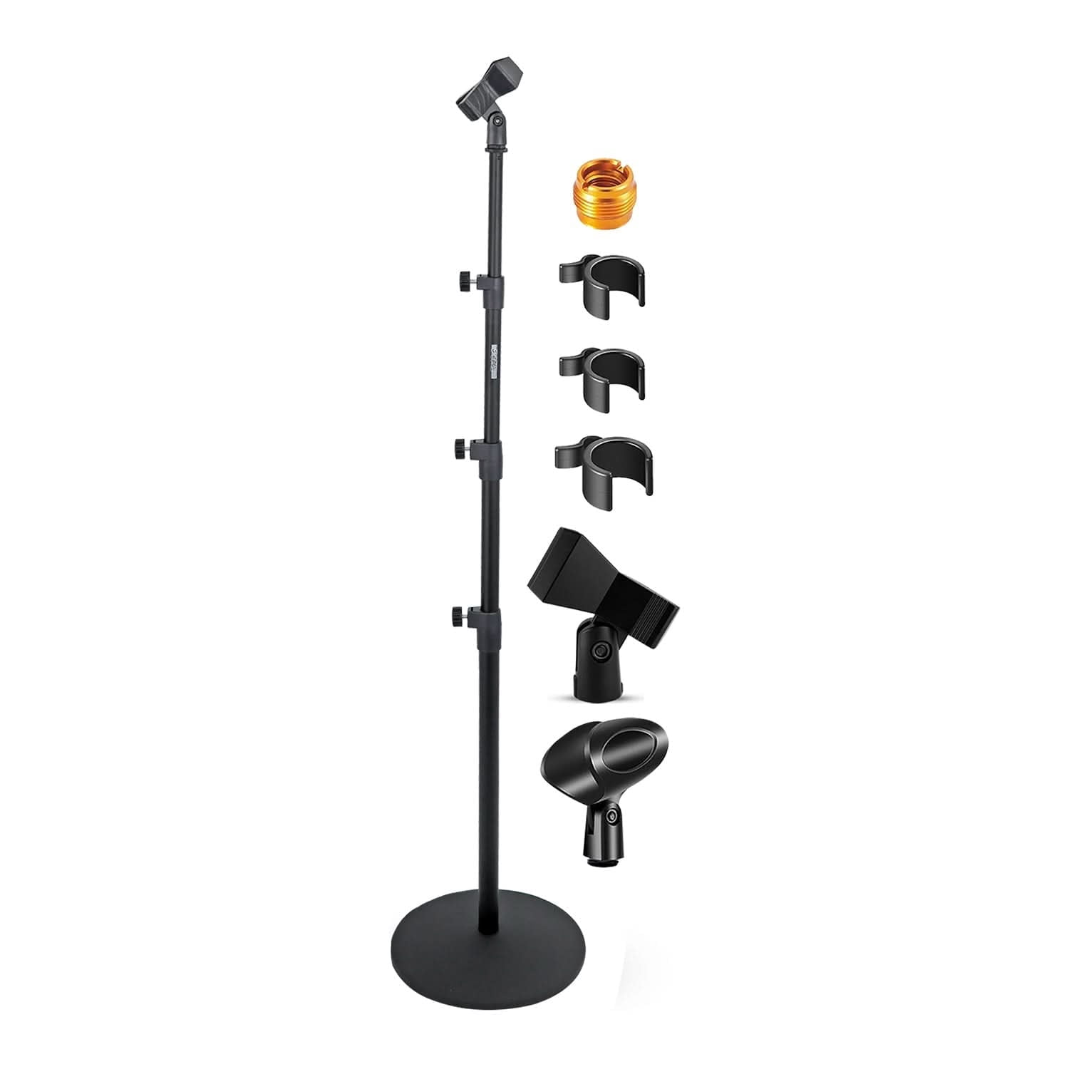 5 Core Microphone Stand 3 Level Height Adjustable 24-67" w Heavy Duty ...